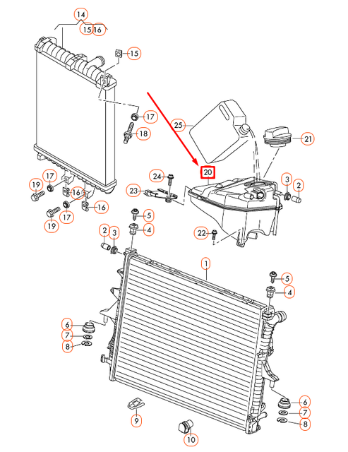 OEM Audi Q7 4l Coolant Expansion Tank 420121403 Genuine for sale online ...