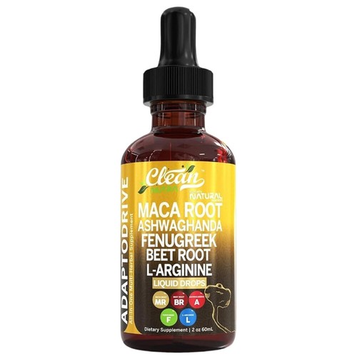 Organic Maca Root Liquid Drops Multivitamin + Ashwagandha, Fenugreek ...