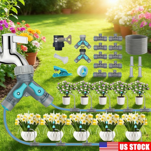 Quick Connect Irrigation System Kit DIY Water Saving Drip Irrigation ...