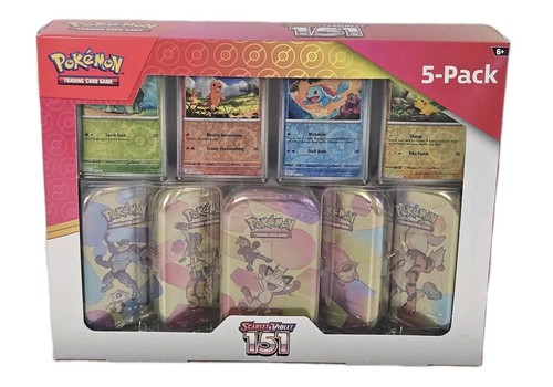 Pokemon Scarlet & Violet: 151 5-pack Mini Tins - Sealed 820650413612| eBay