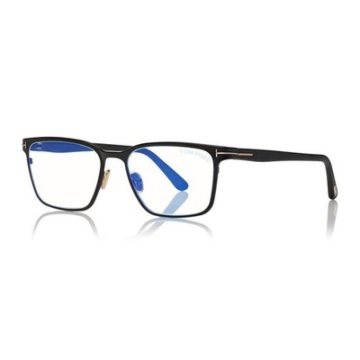 Tom Ford FT5733-B 002 Matte Black/Shiny Rose Gold/Clear Blue Light ...
