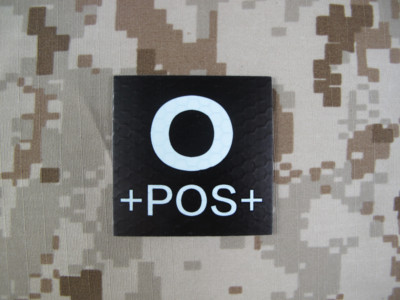 Warrioe O POS Blood Type Patch IR Reflective FL-OPOS-IR | eBay Australia