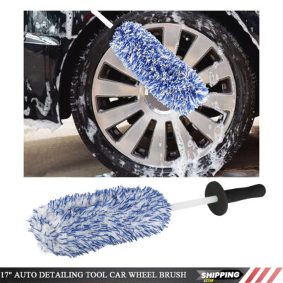 17" Car Wheel Cleaning Brush Tool Tire Washing Clean Soft Bristle ...