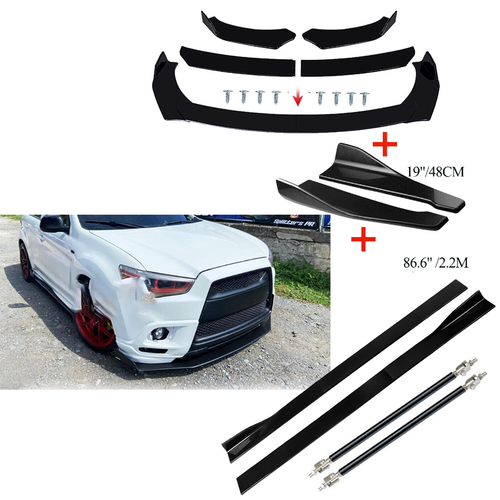 Front Bumper Rear Lip Splitter Spoiler Diffuser For Mitsubishi ...