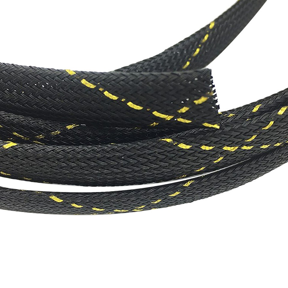 3mm-10mm PET Braided Expandable Cable Sleeving Wire Harness Wrap Sheath ...