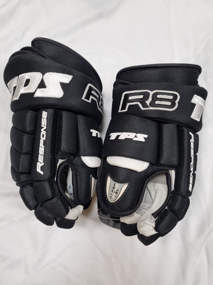New TPS pro stock hockey gloves Black/White 15". Excellent and RARE! | eBay