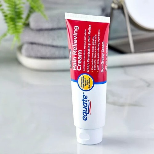 EQUATE Ultra Strength Pain Relieving Cream Muscle Rub 4-Ounce Tube 3 ...