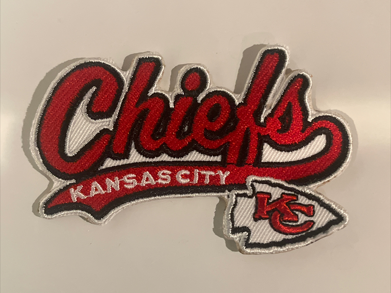 Kansas City Chiefs vintage embroidered iron on logo patch 3” x 2.5 NFL ...