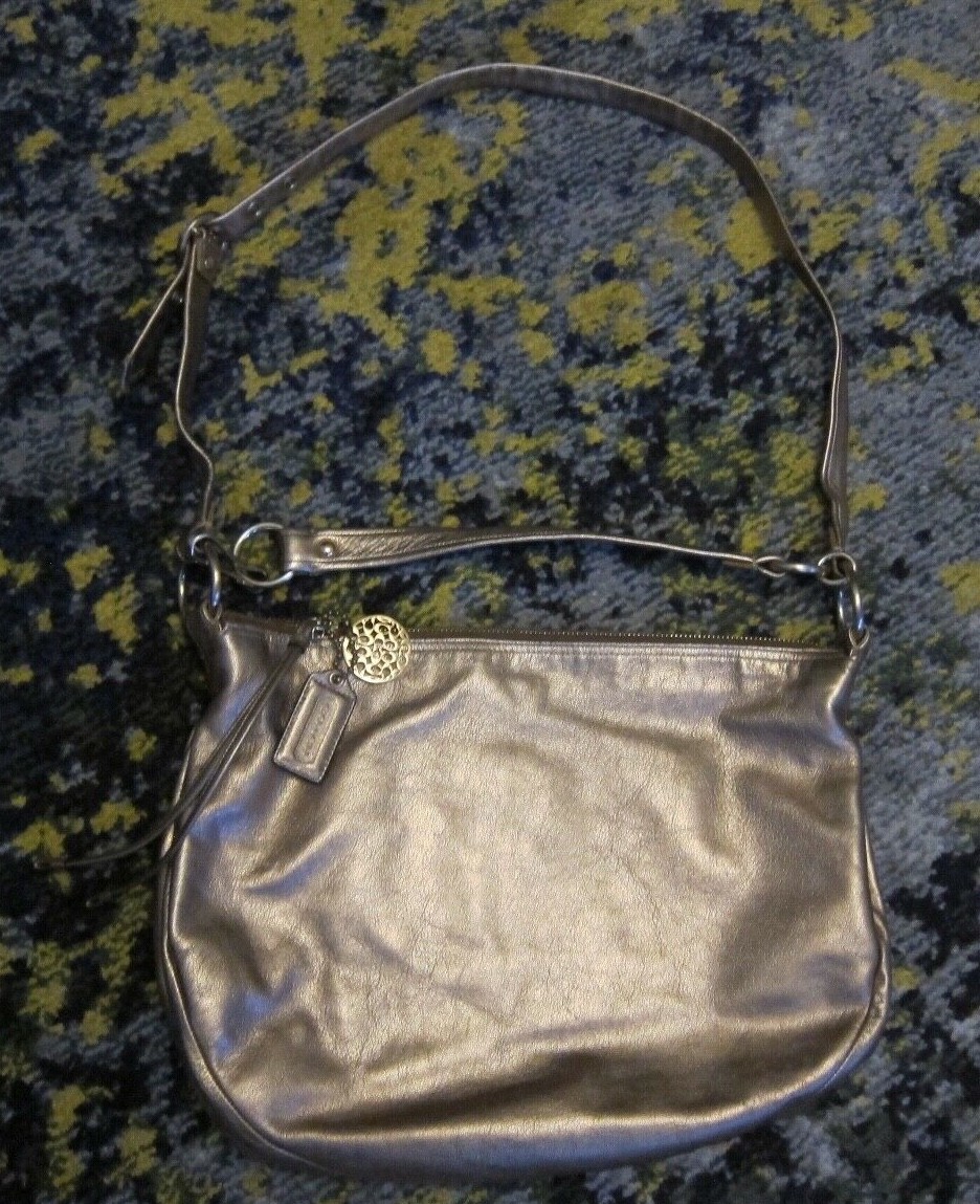 RARE Coach Bag - Ali Large - Metallic Gold Leather Sa… - Gem