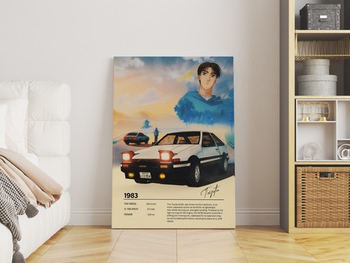 Initial D Collection: Iconic Characters & Cars - A1/A2/A3/A4 Canvas ...