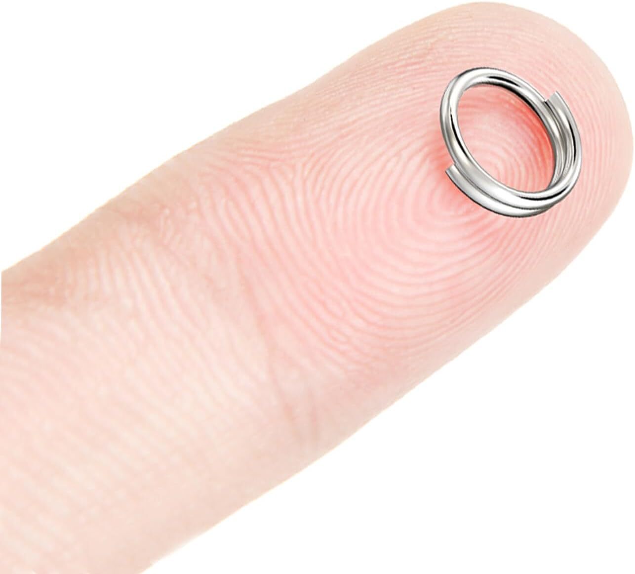 100PCS Small Key Rings Stainless Steel Split Mini Metal Jewelry Making ...