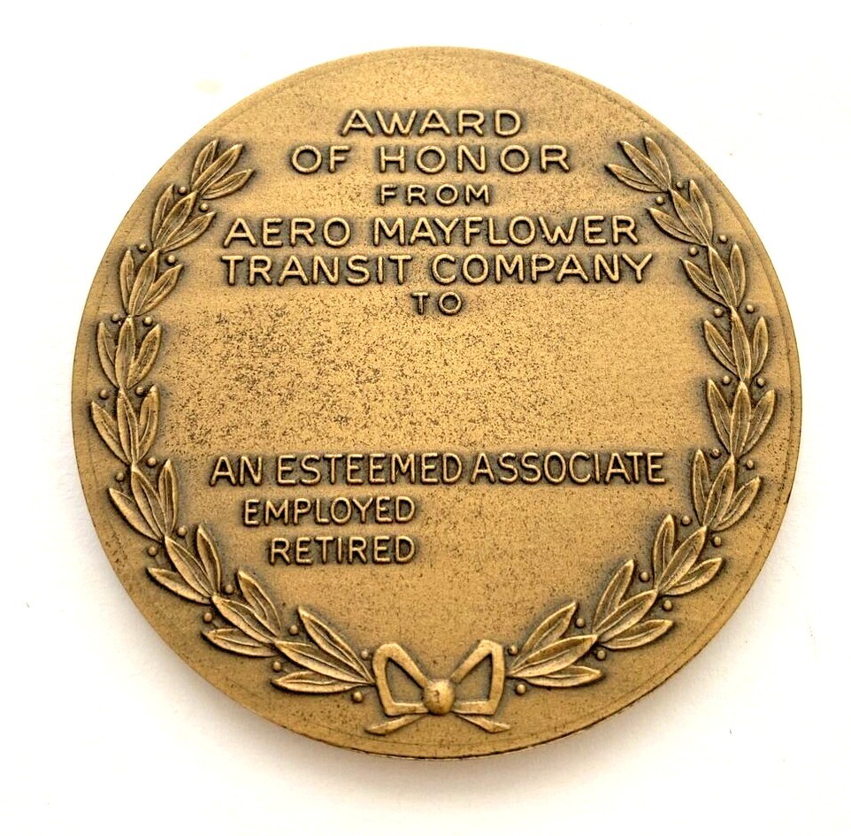Vintage Aero Mayflower Transit Co. Bronze Award (B2) | eBay