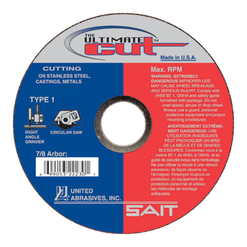 SAIT Type 1 41 Ultimate Cut 4 1 2 X 7 8 Arbor Flat 045 Cutting sait-type-1-41-ultimate-cut-4-1-2-x-7-8-arbor-flat-045-cutting