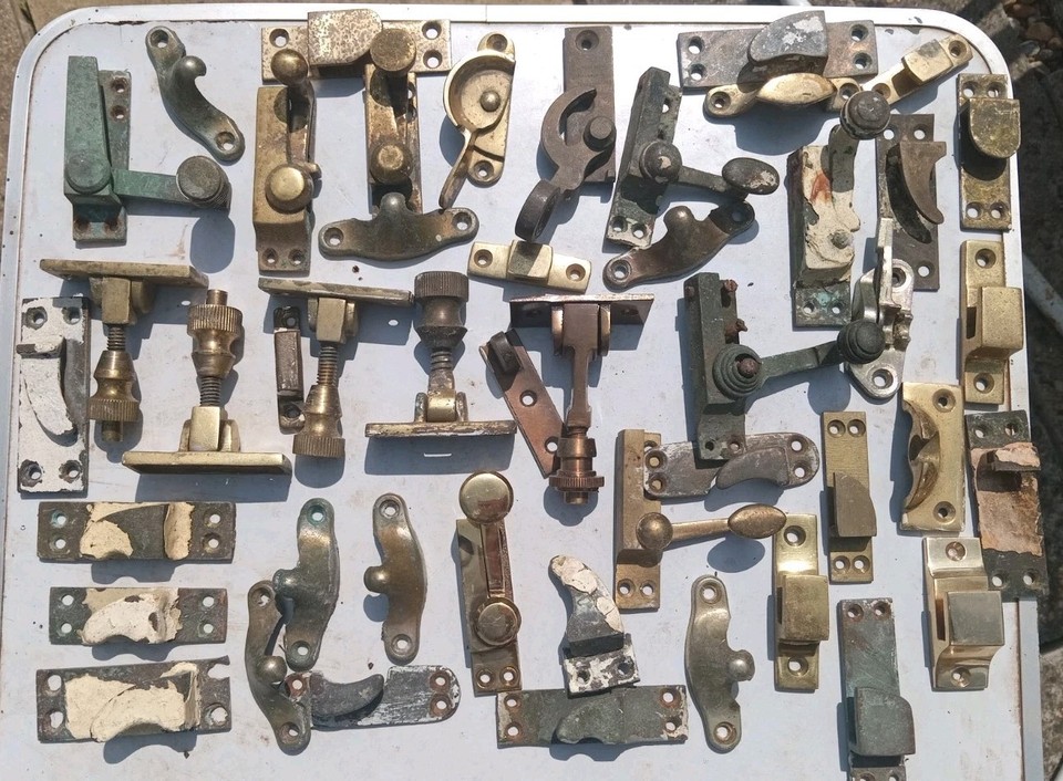 Vintage old Antique Brass Effect Sash Windows Latch Catch Lock rare £19 ...