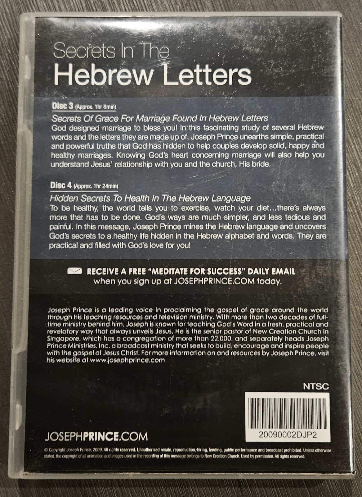 Secrets In The Hebrew Letters DVD 2-Disc Set (3&4) Joseph Prince ...
