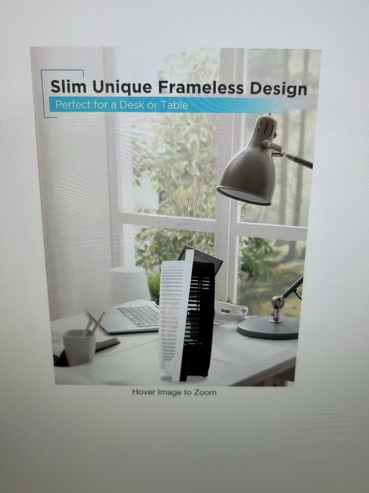 Black+Decker Mini Box Fan Tabletop Quiet 9 In Desk Box Fan Frameless ...