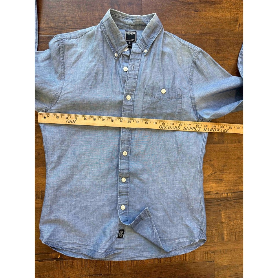 Todd Snyder Chambray Shirt Men’s S Blue 100% Cotton Button Down Made in ...