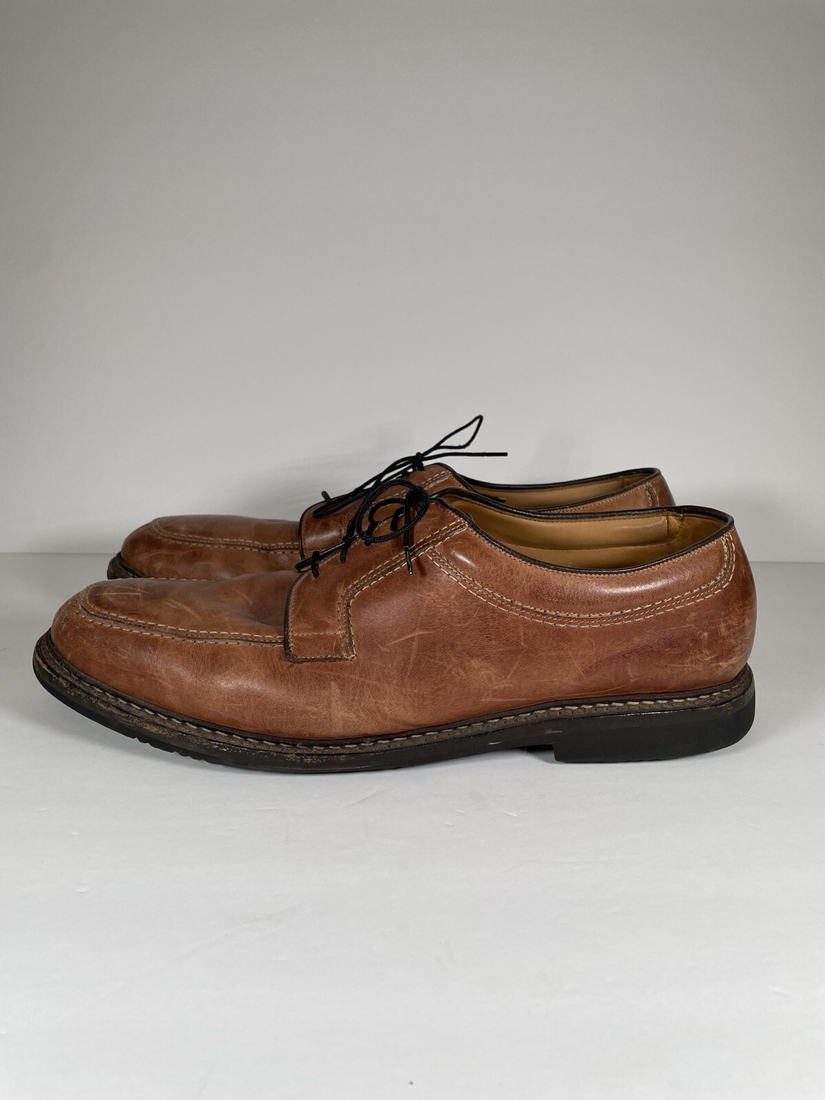 Allen Edmonds Wilbert Mens Size 14 Shoes Brown Leather Split Toe Dress ...