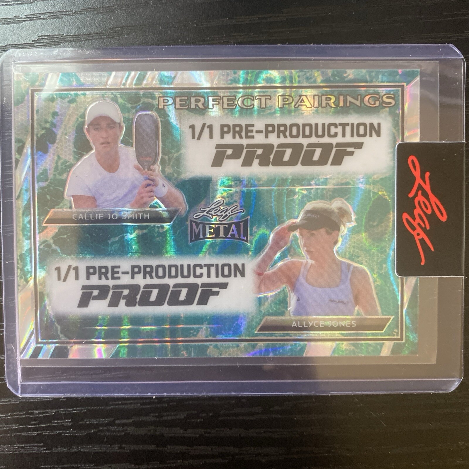 2024 Leaf Metal Pickleball Proof 1/1 Water Lava - Callie Jo Smith ...