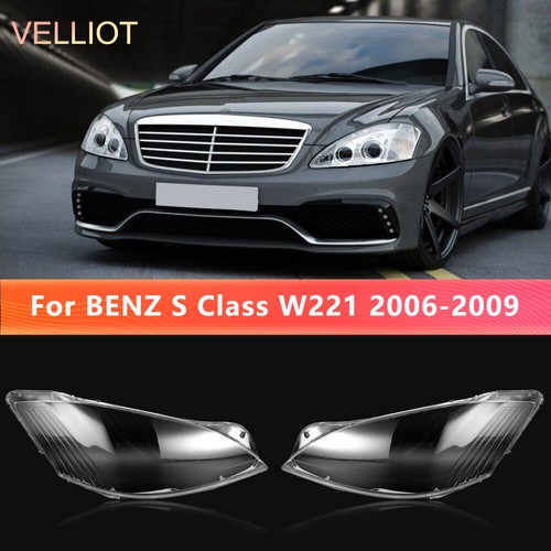 For Mercedes-Benz S-Class W221 2006-2009 Headlight Headlamp Lens Cover ...
