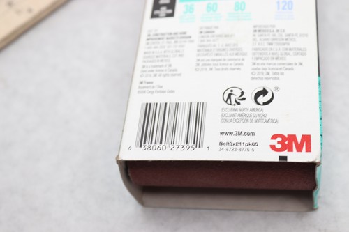 3M Sanding Belt 80 Grit Brown 3" x 21" BELT3X211PK80 | eBay