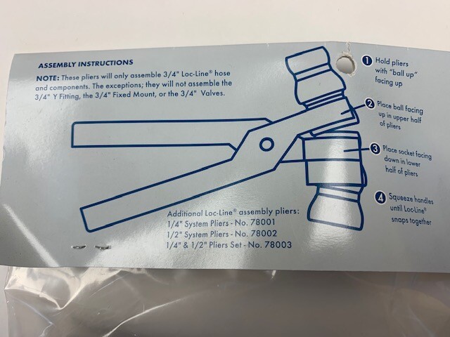 3/4" Hose Assemplby Pliers for Loc-Line® USA 1/2" System 78004 | eBay