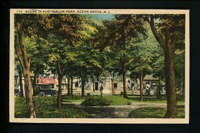 New Jersey NJ postcard Ocean Grove, Auditorium Park view Vintage | eBay