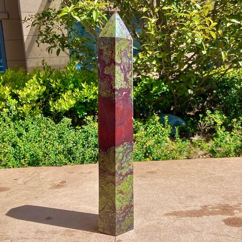 2.9LB Natural dragon blood stone crystal pillar obelisk meditation ...