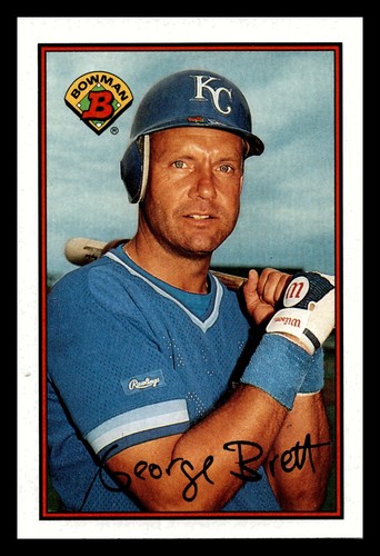 George Brett 1989 Bowman #121 HOF Kansas City Royals Centered Mint to ...