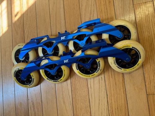 MATTER 100 MM INLINE SKATE WHEELS INDOOR WITH BLUE FRAME 195mm 2pt | eBay