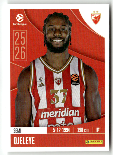 Panini 2025-26 Euroleague Sticker No. 106 Semi Ojeleye | eBay UK