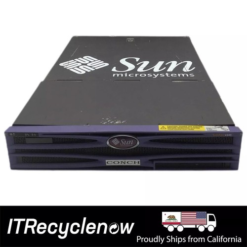 Sun Fire V240 2U Server 2x 1.5GHZ CPU 2048MB DDR-1 Memory 2x 400W PSU ...