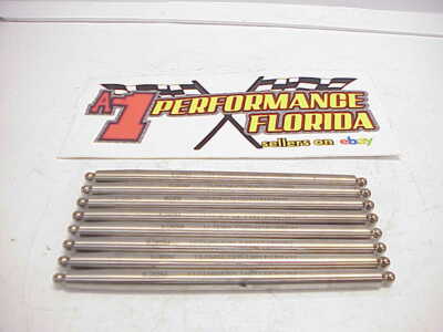 8 Smith Brothers 8.085" Tapered 1/2" OD Polished Pushrods NASCAR R07.2 ...