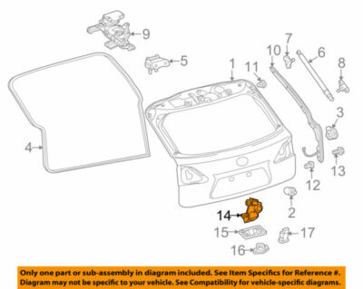69350-48060 Toyota Lock assy, back door 6935048060, New Genuine OEM ...