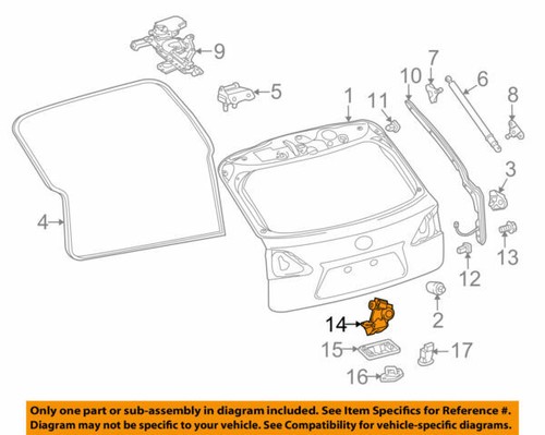69350-48060 Toyota Lock assy, back door 6935048060, New Genuine OEM ...