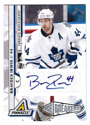 2010-11 Pinnacle Ice Breakers #252 Brayden Irwin autograph 052/299 | eBay
