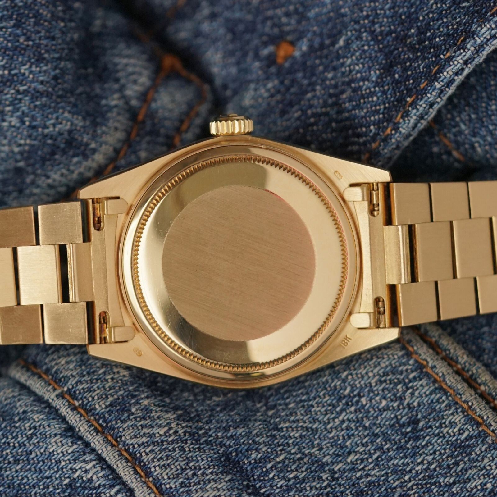 Rolex Day Date Ref. 18108 18k Gold President Bark & Diamond w/ Papers 36 mm 1987 | eBay