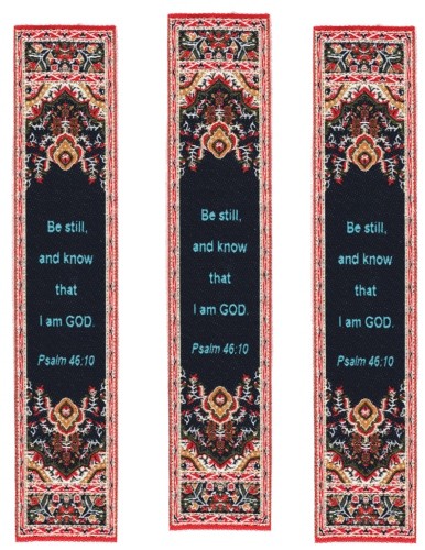 3 Cloth Tapestry Payer Bookmark Be Still and Know Psalm 46:10 RELIGIOUS ...