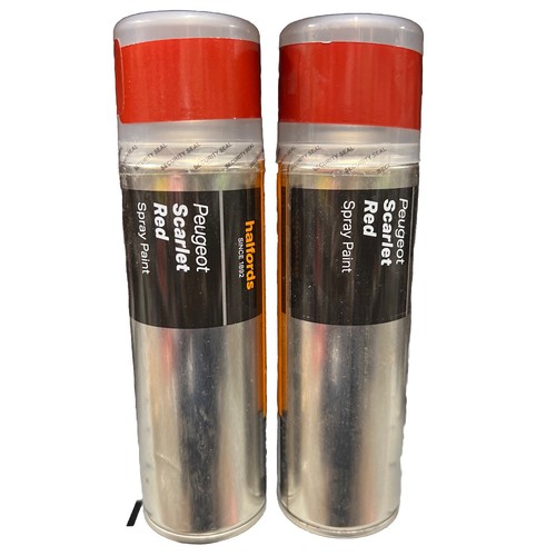 PEUGEOT SCARLET RED SPRAY PAINT 300ML CANS HALFORDS X2 | eBay
