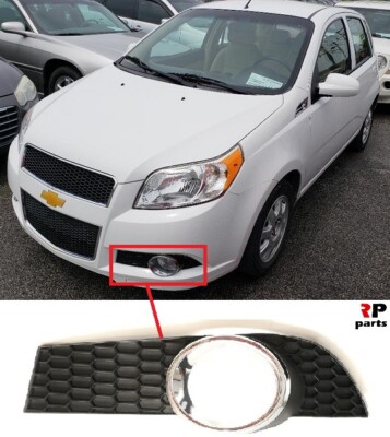 FOR CHEVROLET AVEO 08-11 FRONT BUMPER FOG LIGHT COVER GRILLE CHROME ...