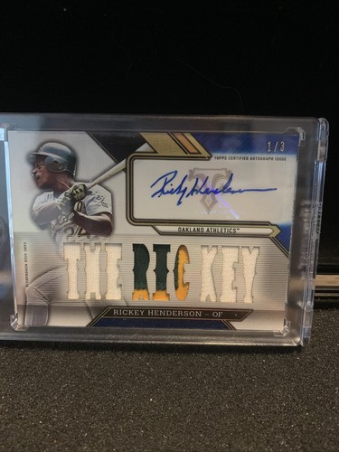 2016 Topps Triple Threads Rickey Henderson Autographed Game-used Patch ...