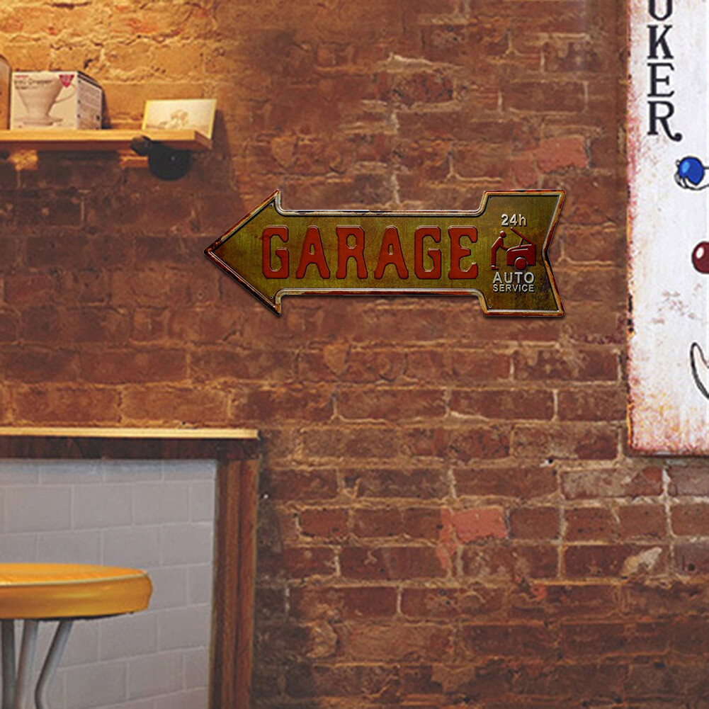 Special Shape Arrow Mark Metal Sign Retro Waterproof Door Hanging Board ...