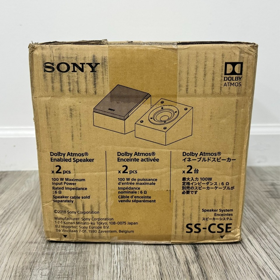 Sony SS-CSE 4" Dolby Atmos Enabled Elevation Speakers (Pair) - Black, 6 ...
