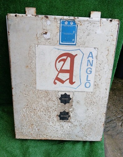 original vintage ANGLO 2 STAR petrol pump front Metal Panel | eBay UK