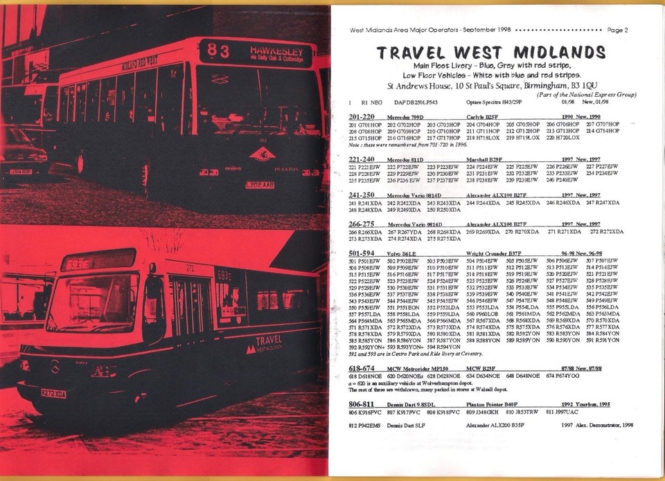 Burton Bus Society Fleet Book - 5. West Midlands Area Major Operators ...