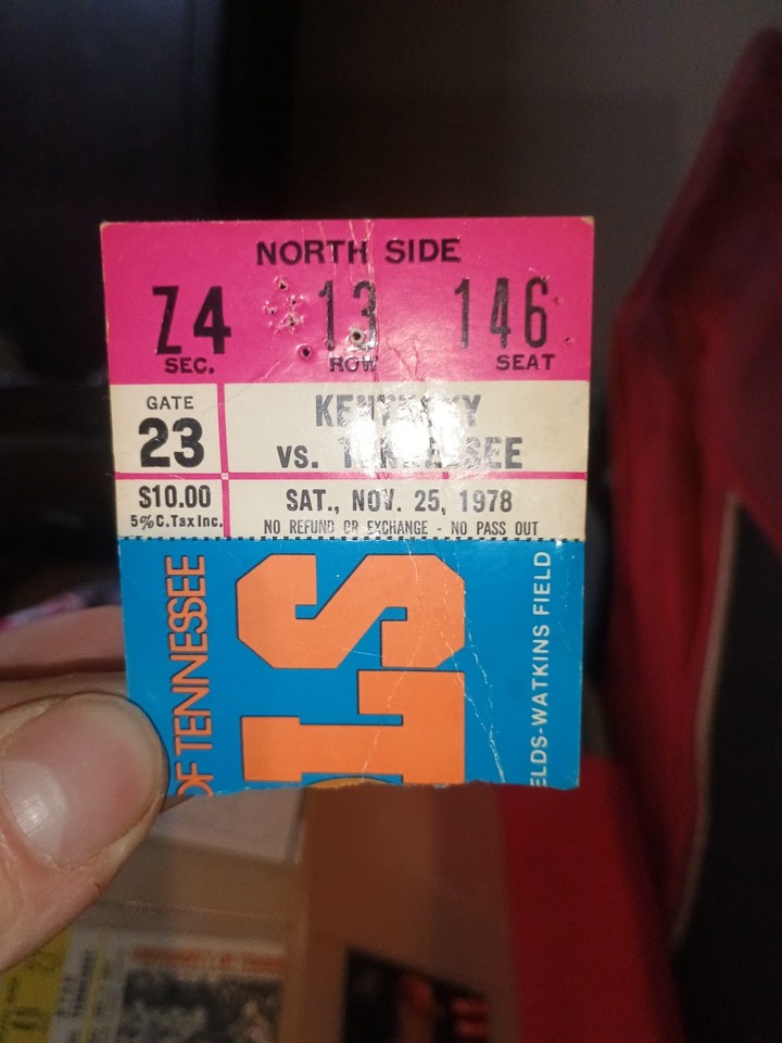 1970's Tennessee volunteer football& basketball ticket stubs | eBay