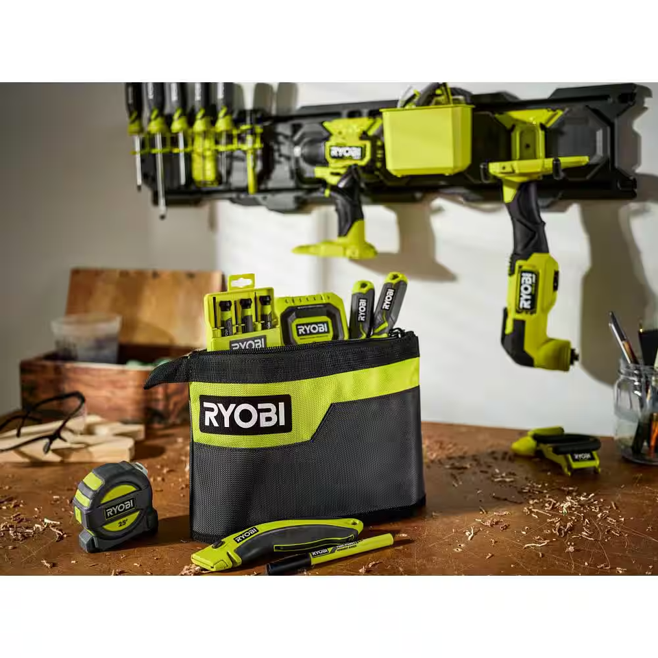 Ryobi Waterproof 12 In. Zipper Utility Pouch for Tools, Multi-Purpose ...