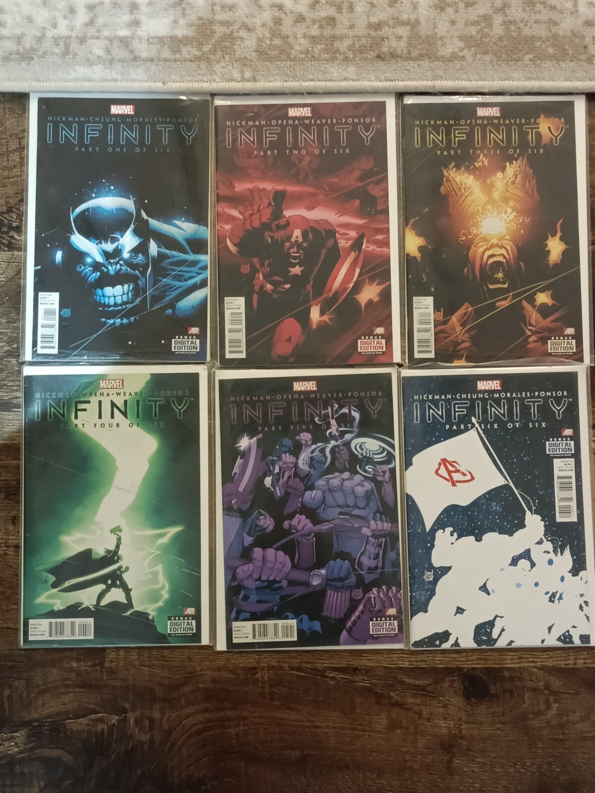 INFINITY #1-6 COMIC BOOK LOT SERIES MARVEL CROSSOVER THANOS HICKMAN ...