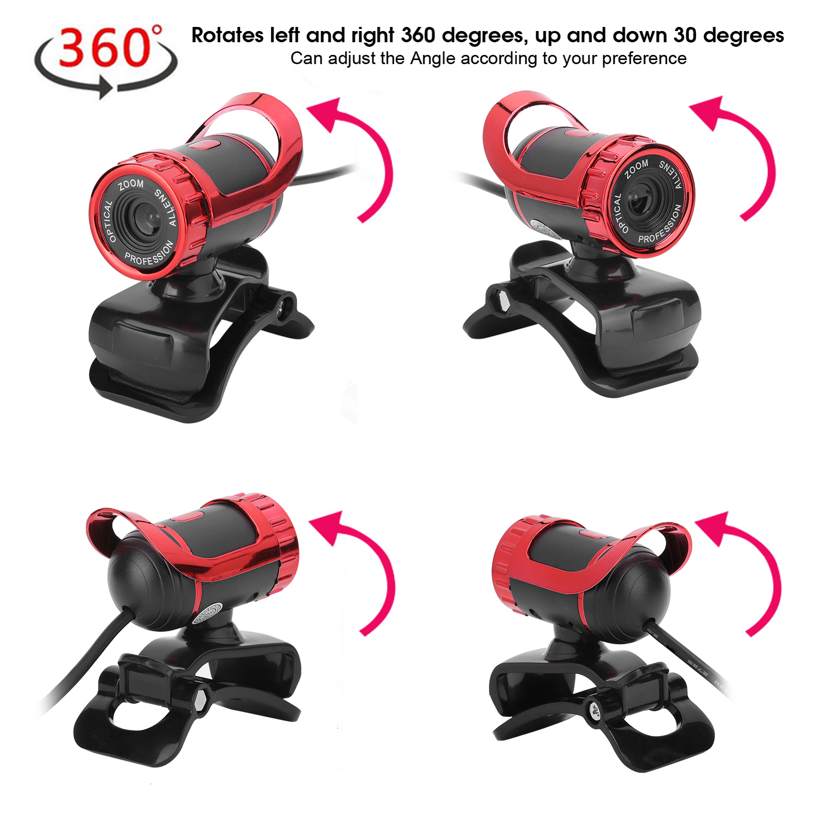 HXSJ LG68 Webcam BuiltIn SoundAbsorbing Mic USB Camera For Teaching ...