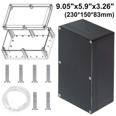 9.05"x5.9"x3.26" Plastic Electrical Box Waterproof Project Enclosure ...
